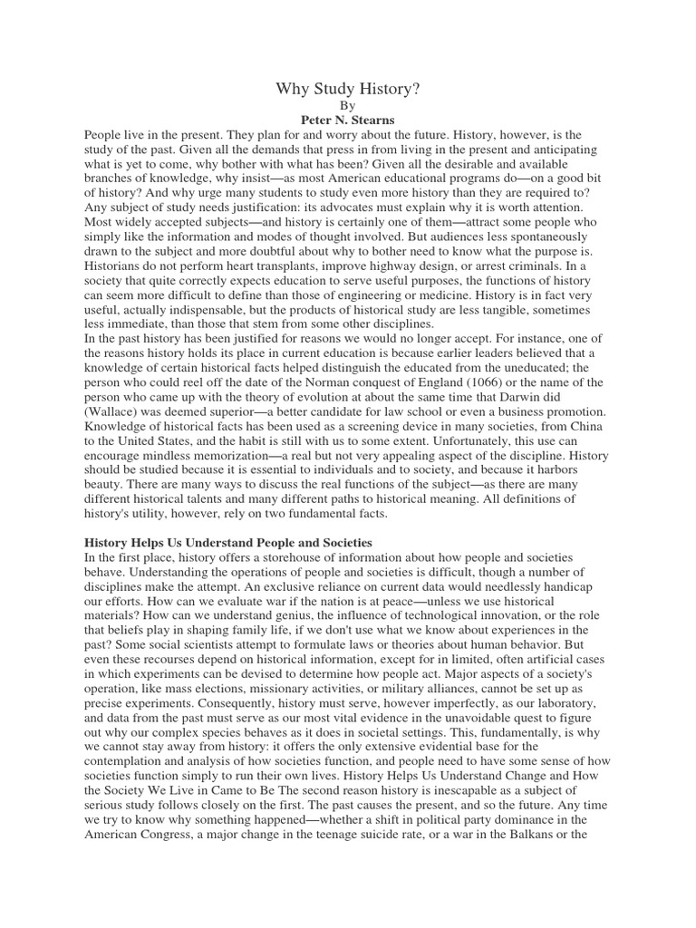 Why Study History | PDF