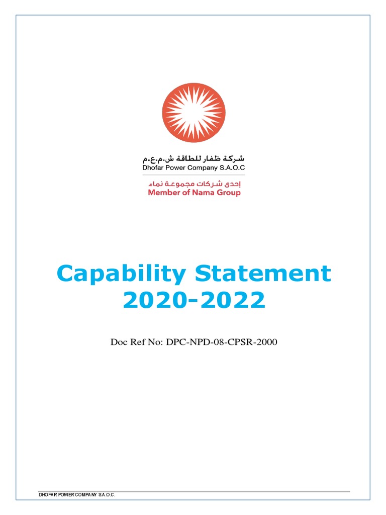 R2 DPC-NPD-08-CPSR-1900 Capability Statement 2020-2022 PDF | PDF