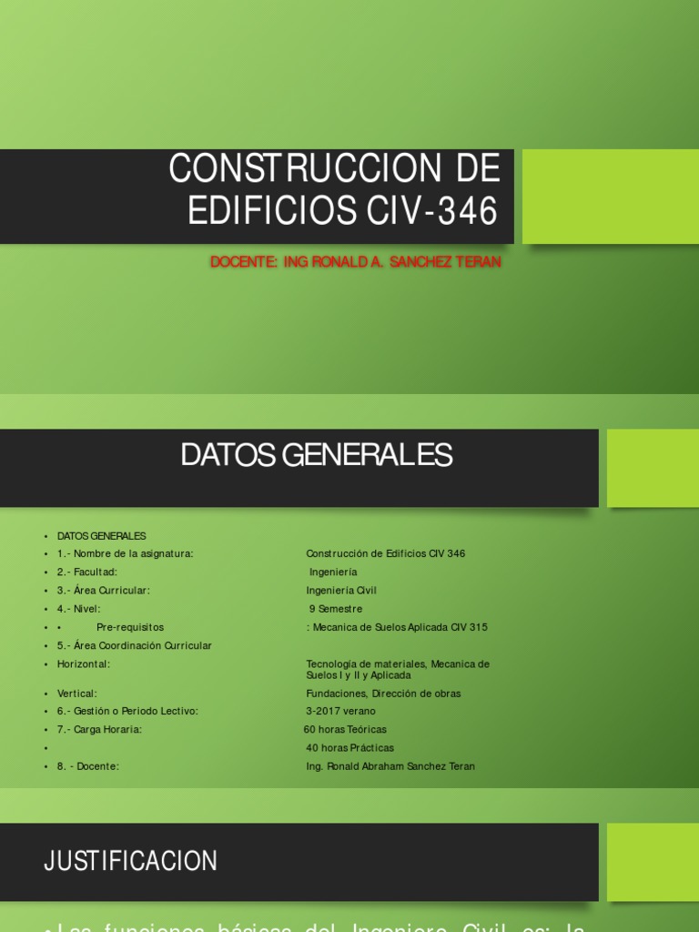 Indice Construccion de Edificios Civ-346 | PDF