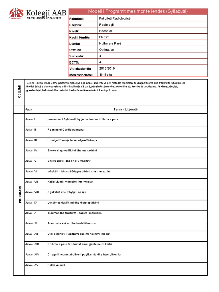 Ndihma e Parë | PDF