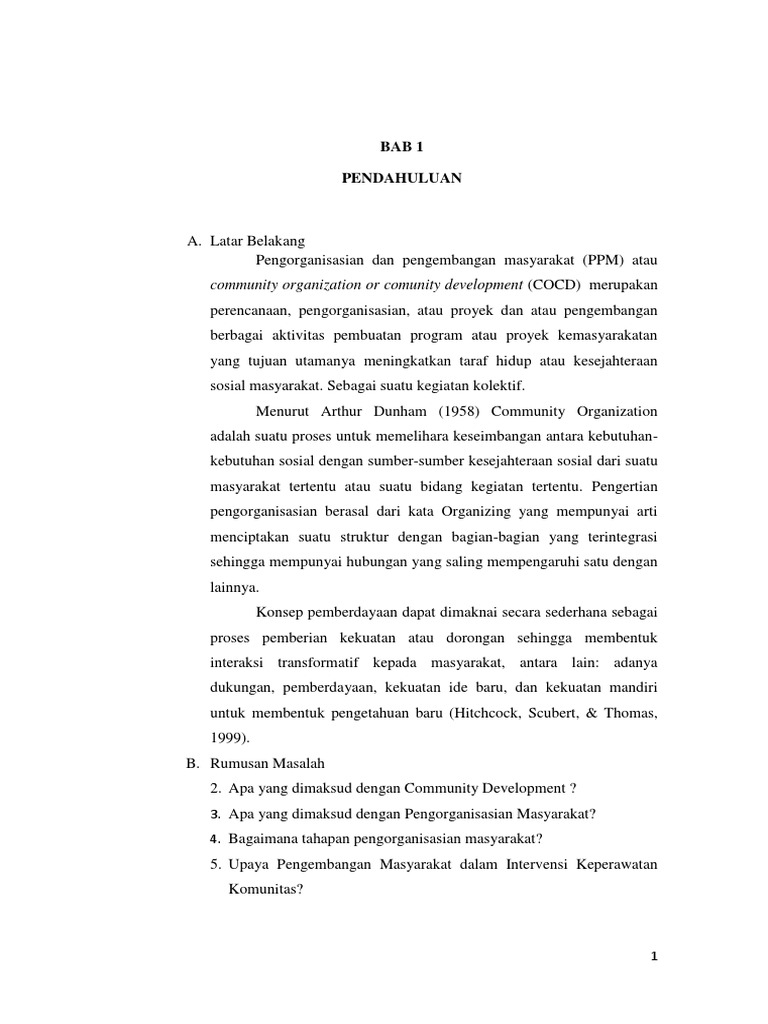 Community Organization or Comunity Development (COCD) | PDF