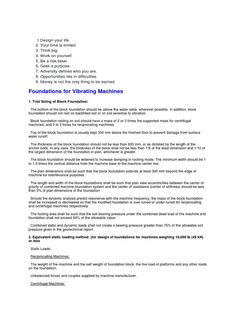 Machine Foundations | PDF