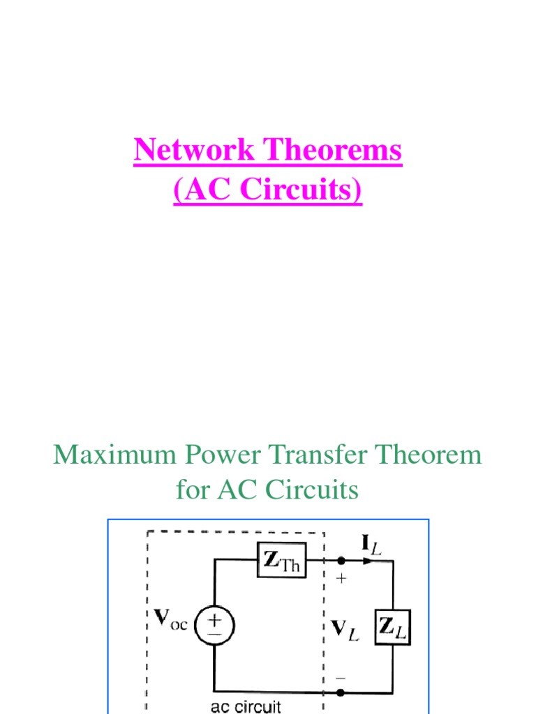 Maximum Power-Theorems-Ac-Circuits | PDF