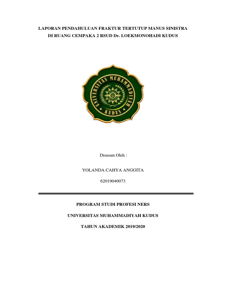 Laporan Pendahuluan Fraktur Tertutup Manus Sinistra | PDF