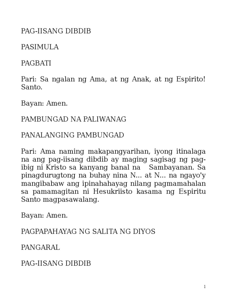 Pag Iisang Dibdib | PDF