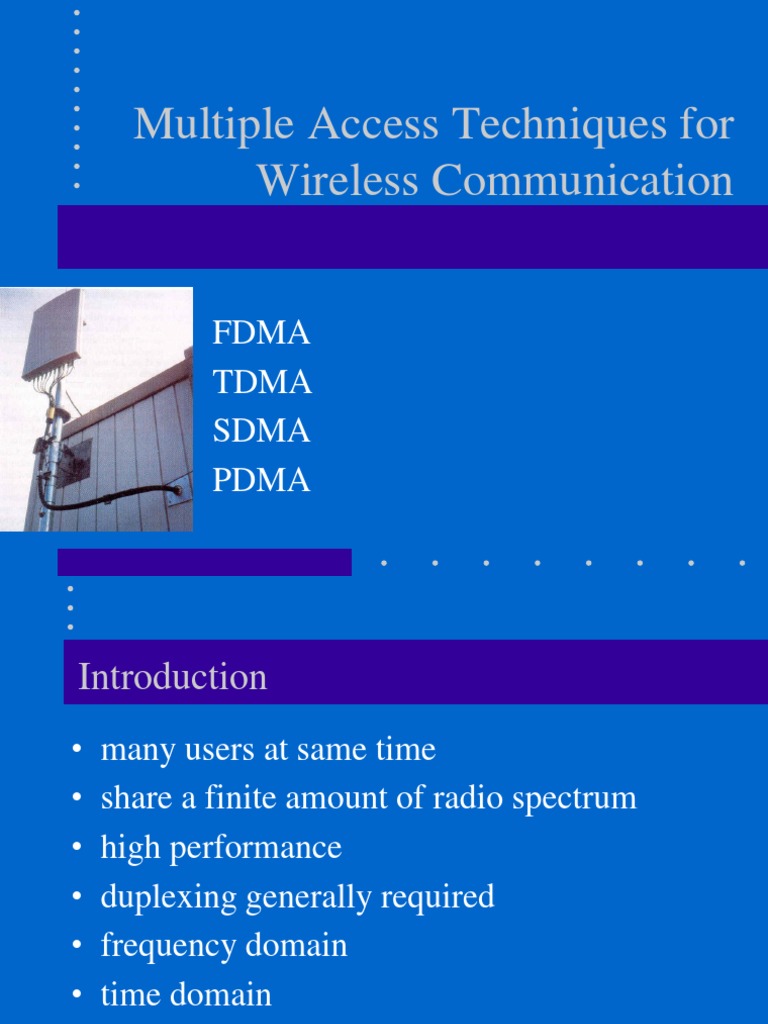 Multiple Access Techniques in Wireless | PDF
