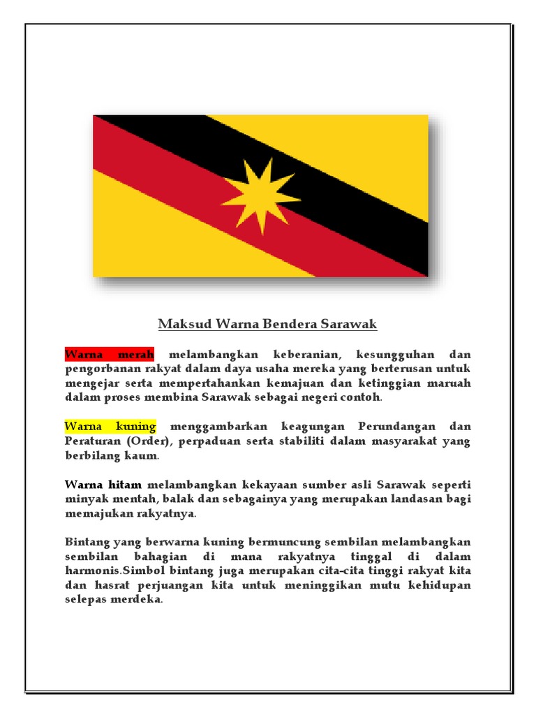 Maksud Warna Bendera Sarawak | PDF