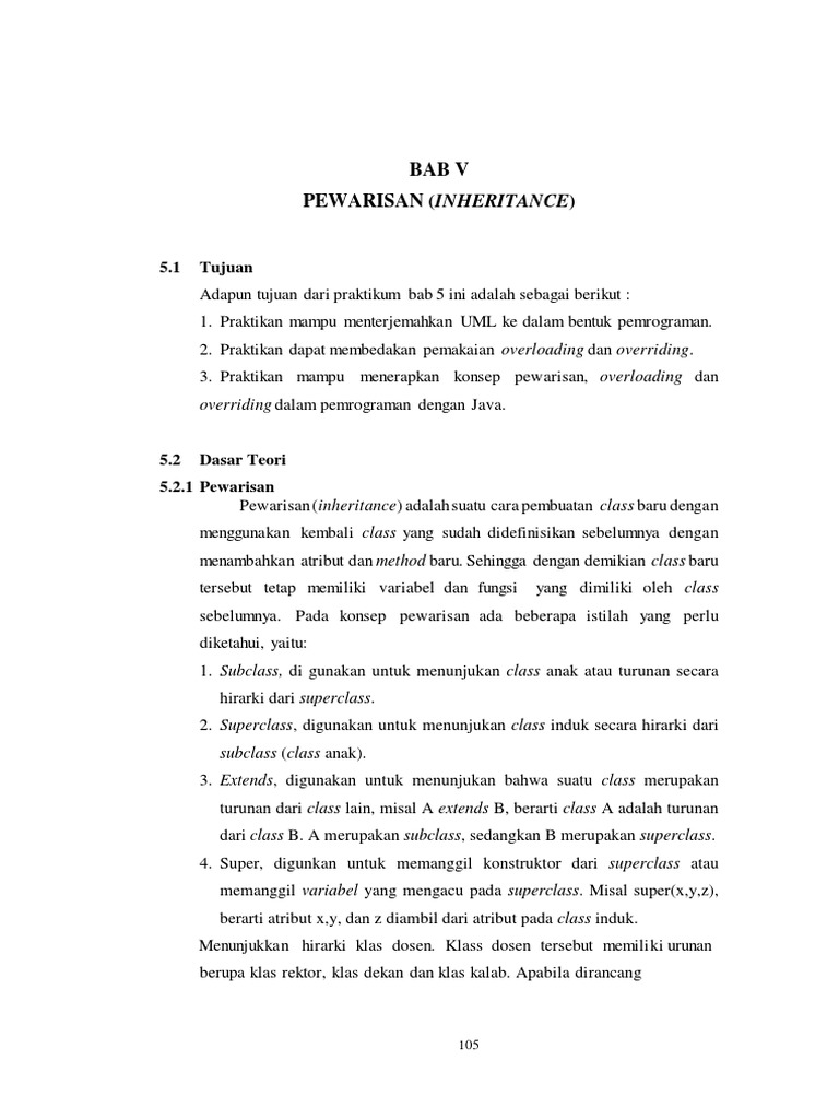 Bab V Inheritance Java | PDF