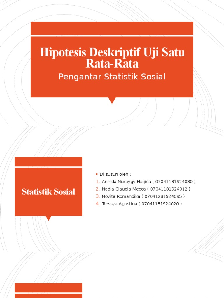 Hipotesis Deskriptif Uji Satu Rata-Rata | PDF