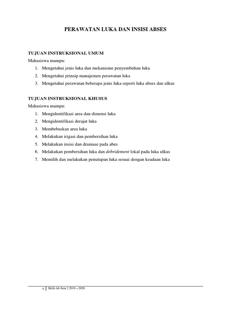 Luka Dan Insisi Abses | PDF