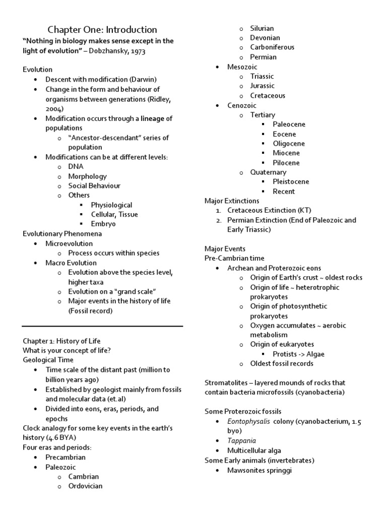 BIO 140 Lecture Notes | PDF