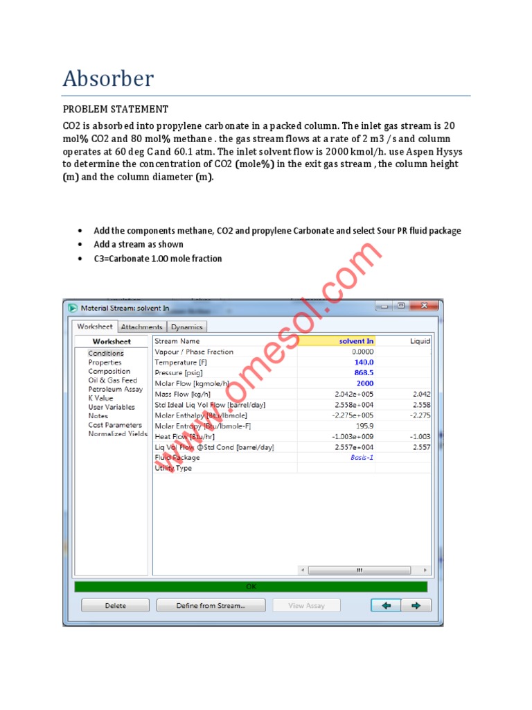 CO2 Absorption in Packed Column Design | PDF