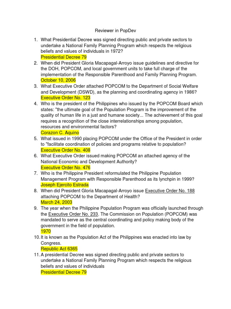 Popdev Reviewer | PDF