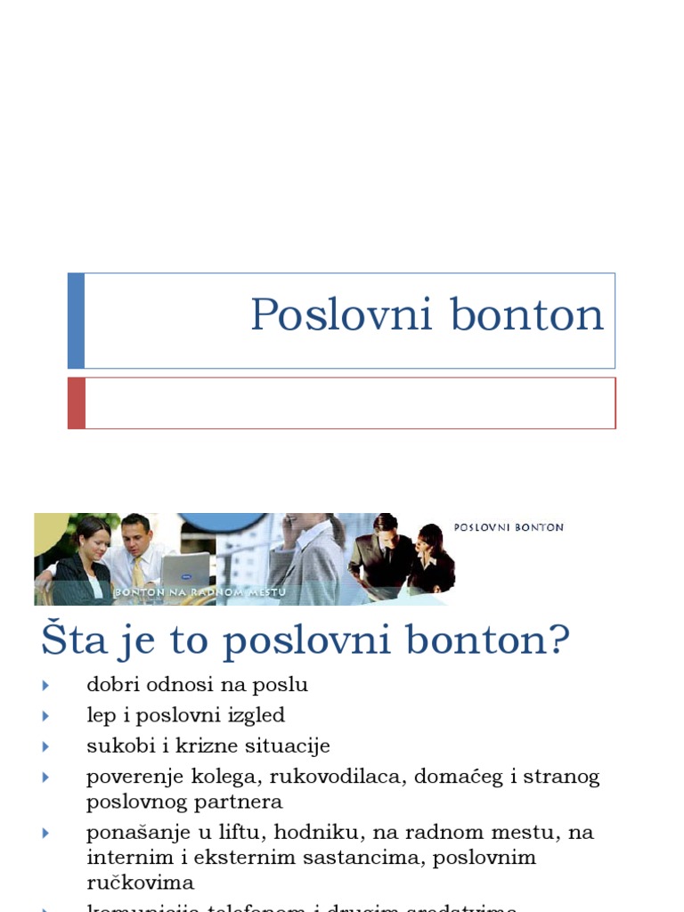 Poslovni Bonton | PDF