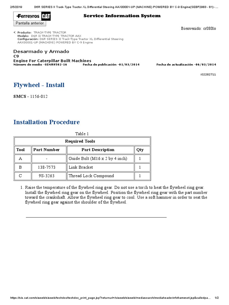 Flywheel - Install PDF | PDF