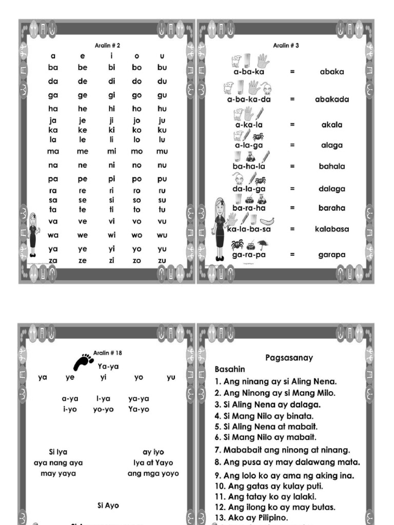 Gabay Sa Pagbasa Kinder G1 | PDF