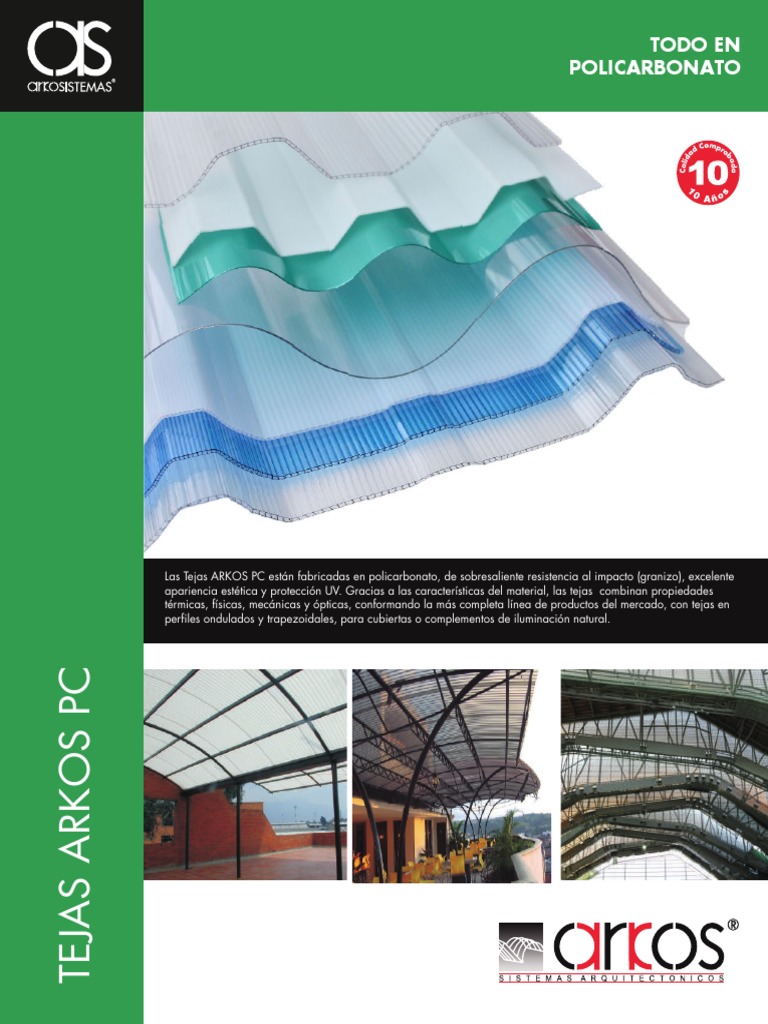 Cas - Ficha Tecnica - Tejas Arkos PC | PDF