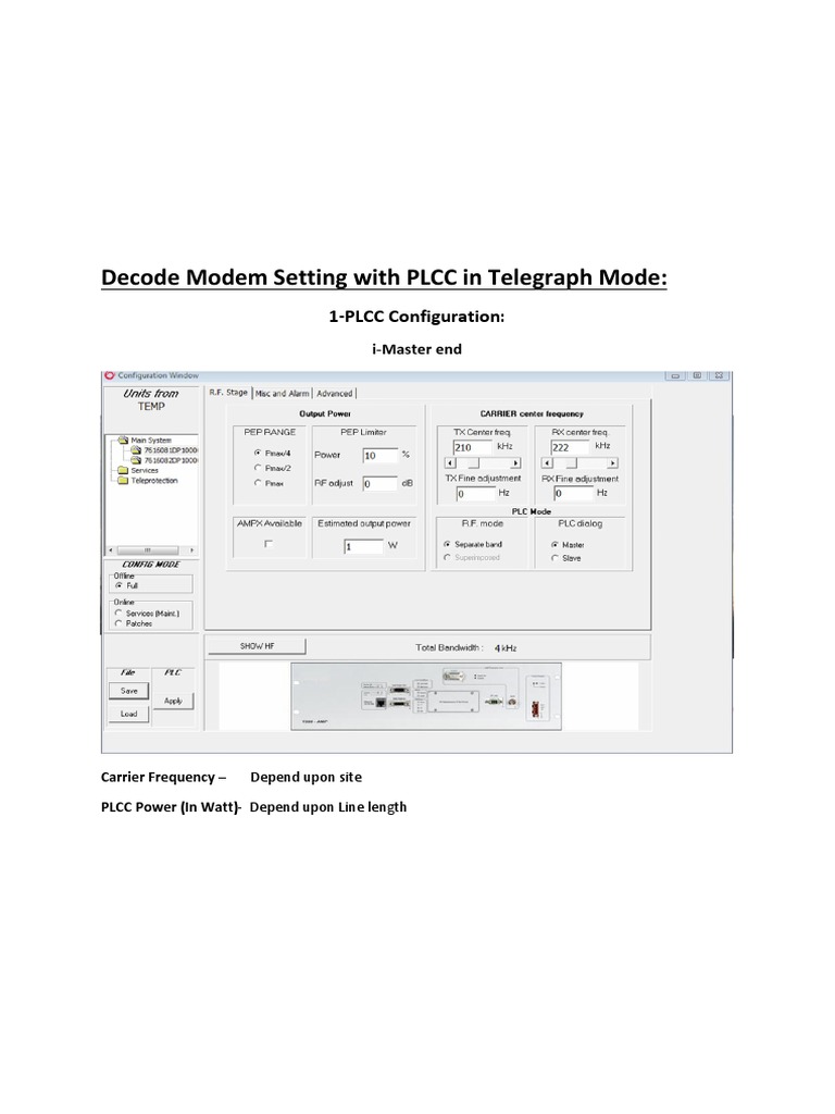 Decode Modem Setting With PLCC Configuration | PDF