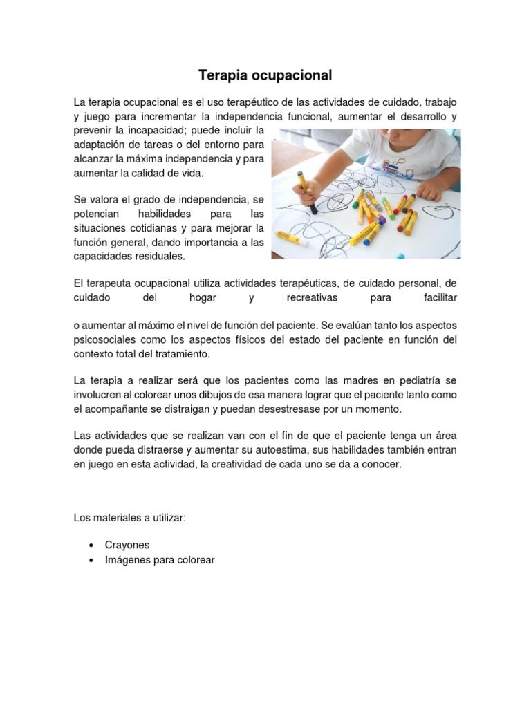 Terapia Ocupacional | PDF