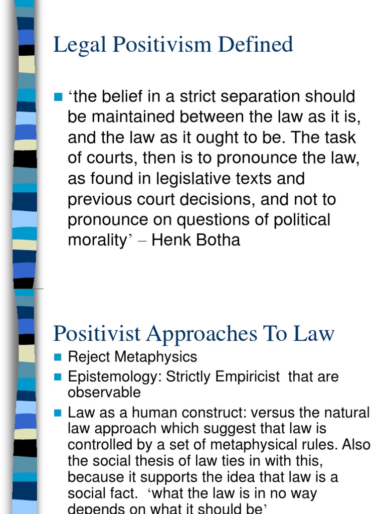 Understanding Legal Positivism | PDF