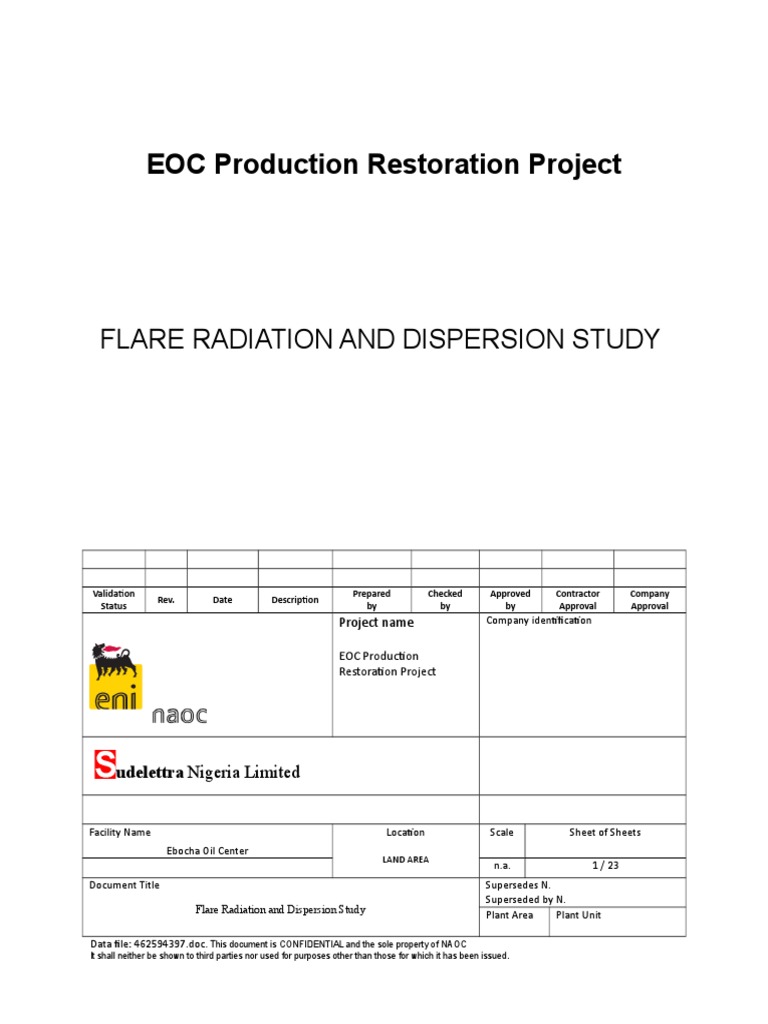 EOC Flare Radiation and Dispersion Study | PDF