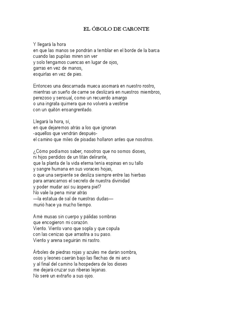 El Óbolo de Caronte | PDF