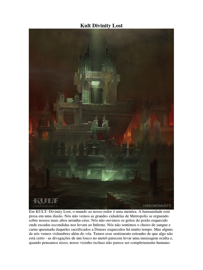 Kult Divinity Lost - Resenhas | PDF