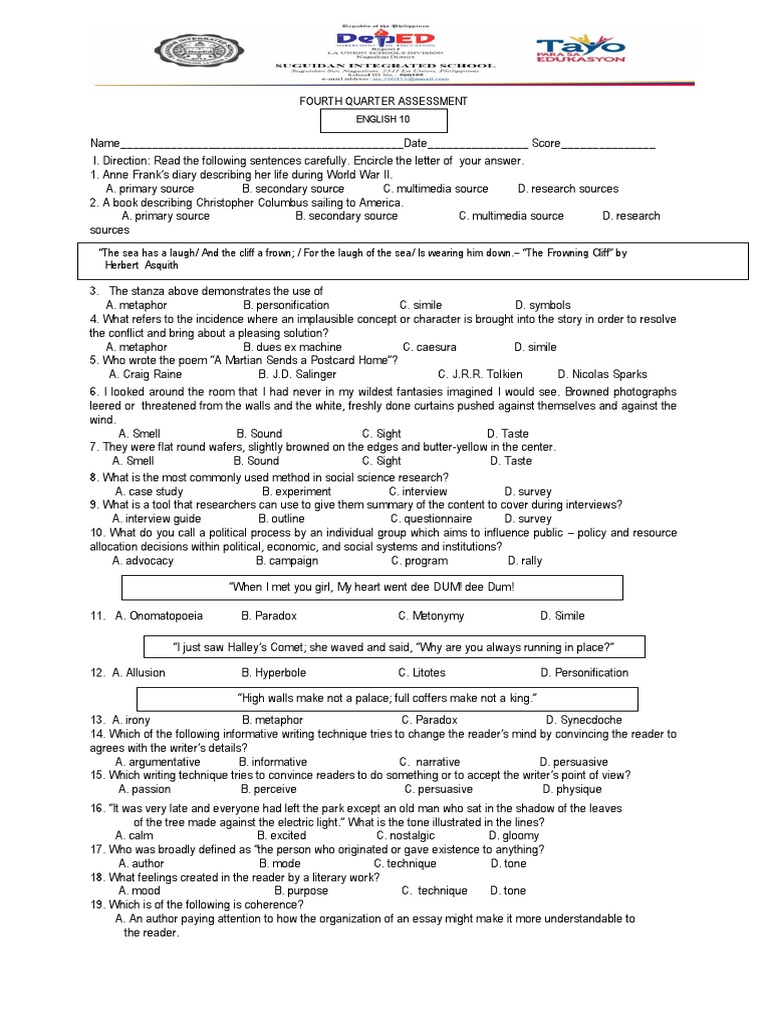 Test Eng 10 New | PDF