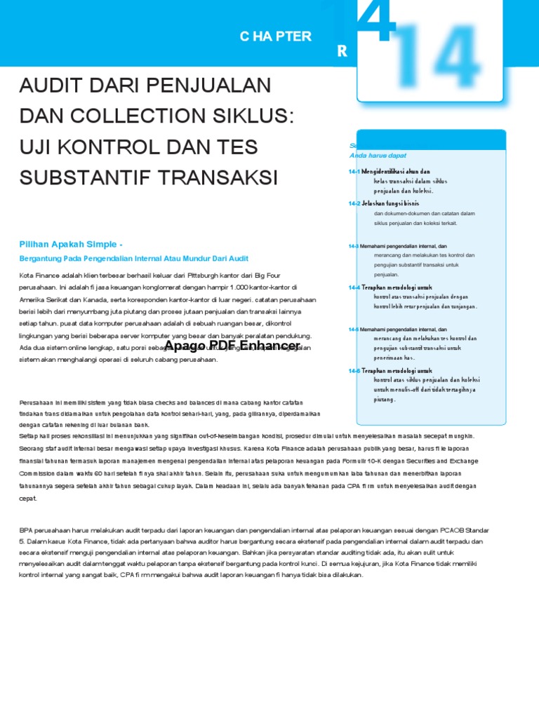 CH 14 Auditing and Assurance Service Terjemahan | PDF