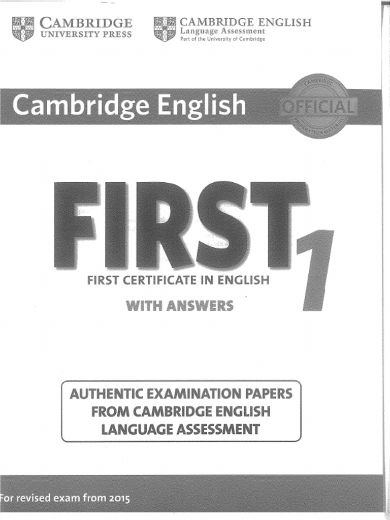 First Certificate in English PDF | PDF