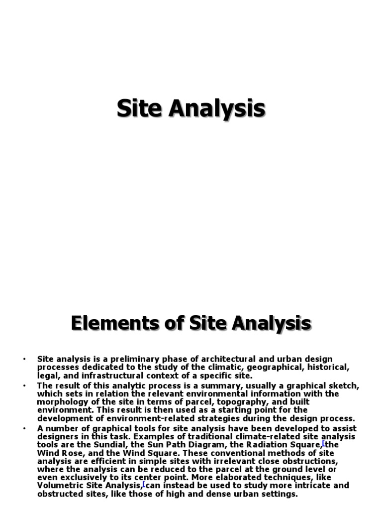 Elements of Site Planning | PDF