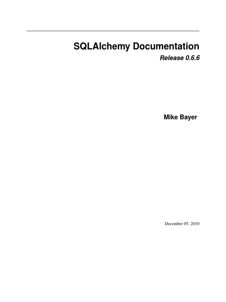 SQLAlchemy Guide for Developers | PDF