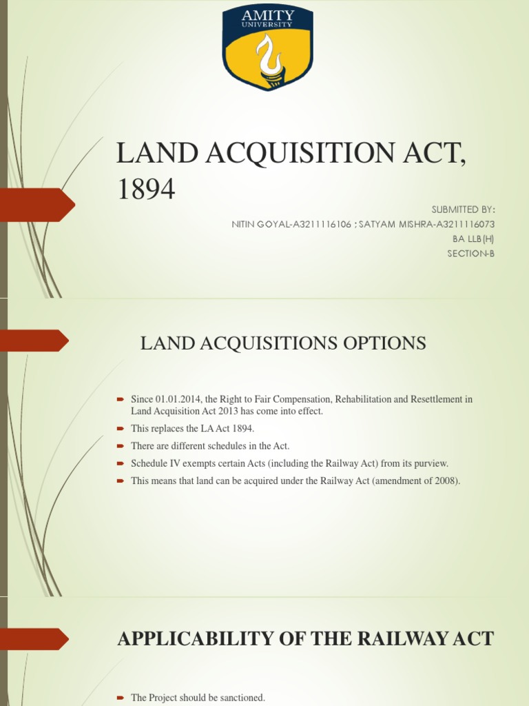 Land Acquisition Act, 1894 | PDF