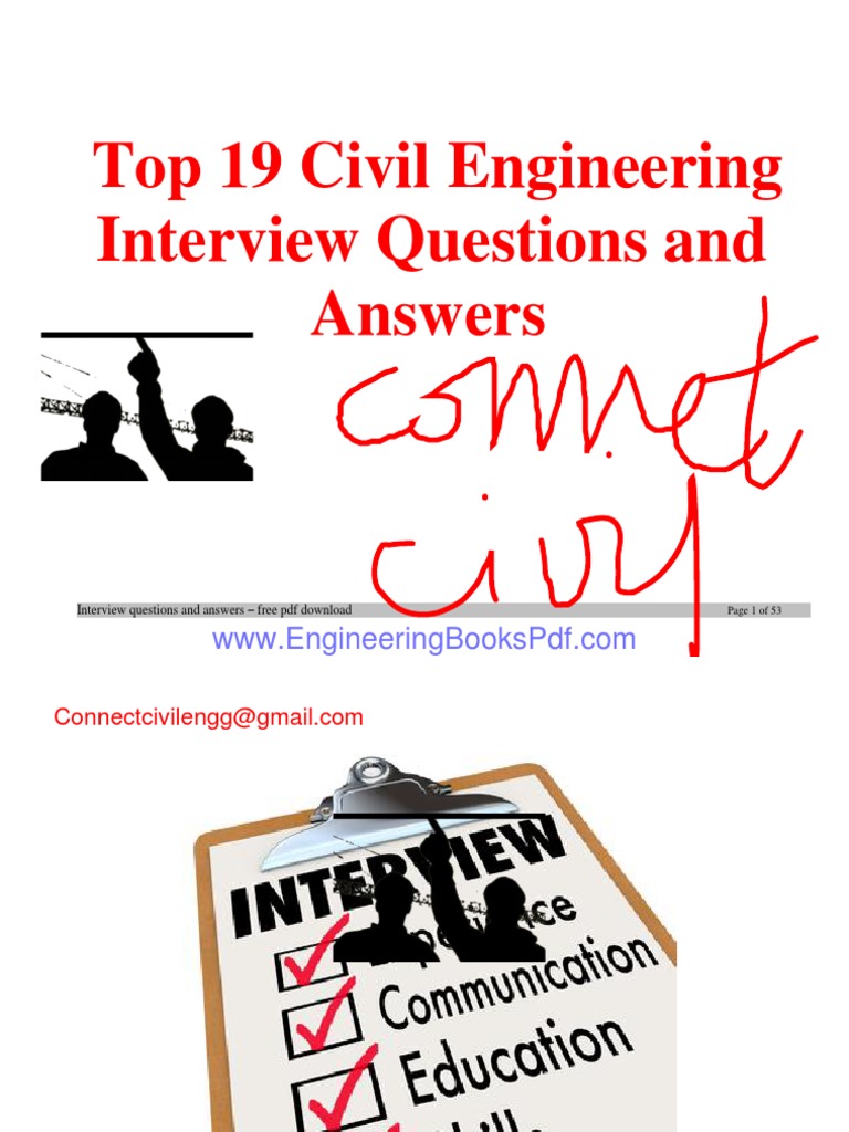 Top 19 Civil Engineering Interview Questions and Answers | PDF