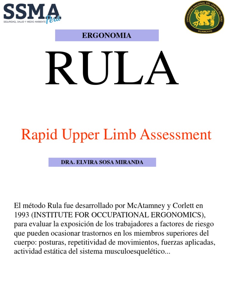 Metodo Rula | PDF | Factores humanos y ergonomía | Bienestar