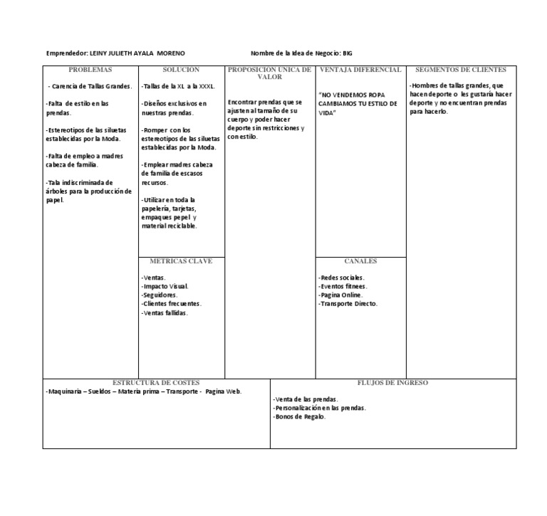 Mi Modelo de Negocios Lean Canvas | PDF | Economias | Business
