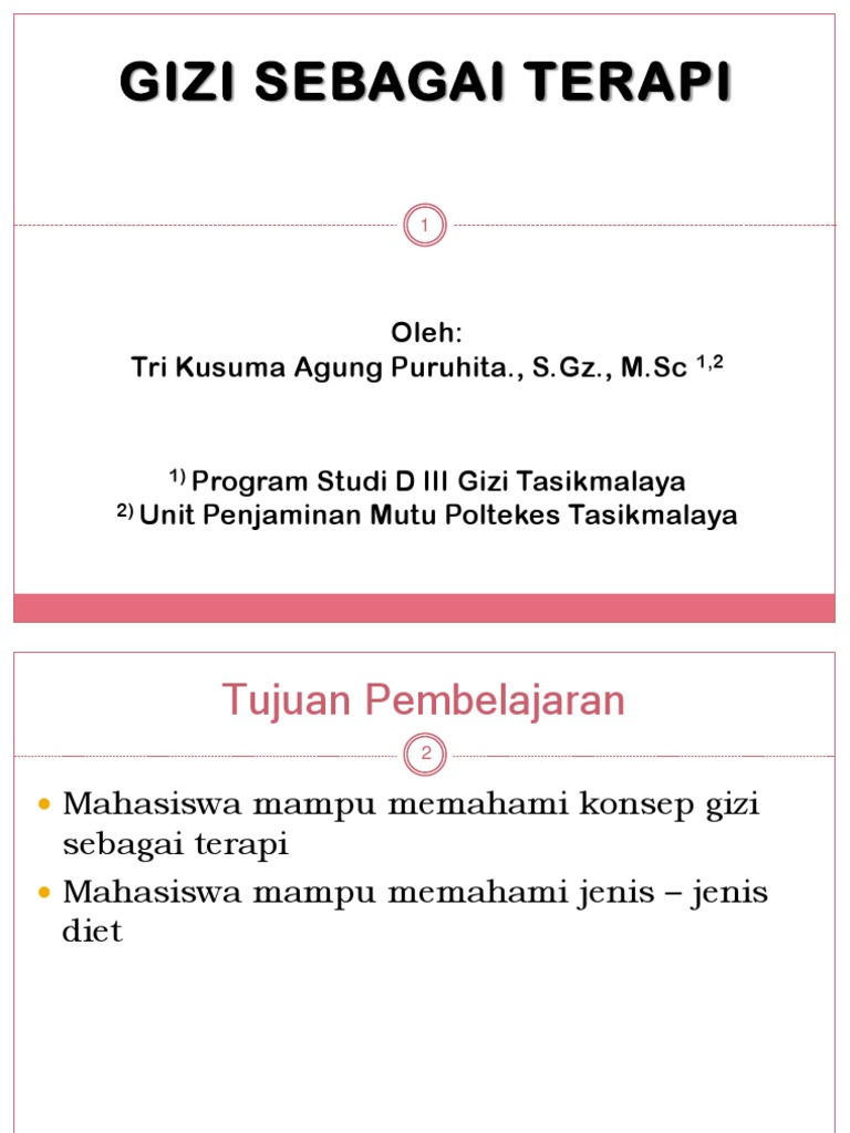 Gizi Sebagai Terapi | PDF