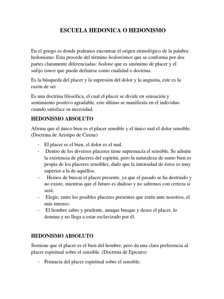 La adaptación hedónica y el epicureísmo | PDF | Hedonismo | Placer