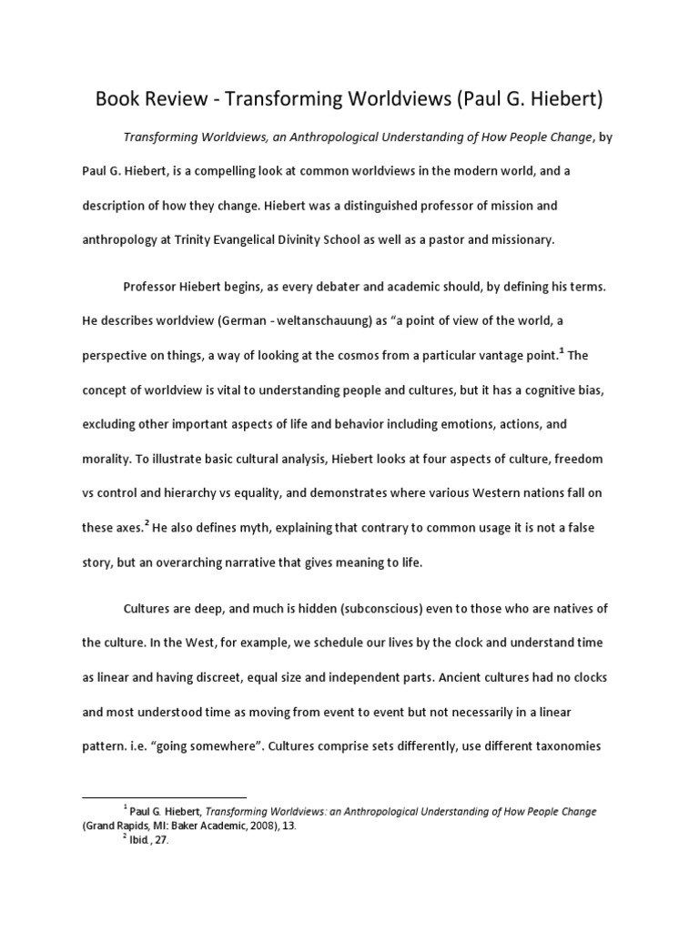 Book Review Transforming Worldviews | PDF | World View | Philosophical ...