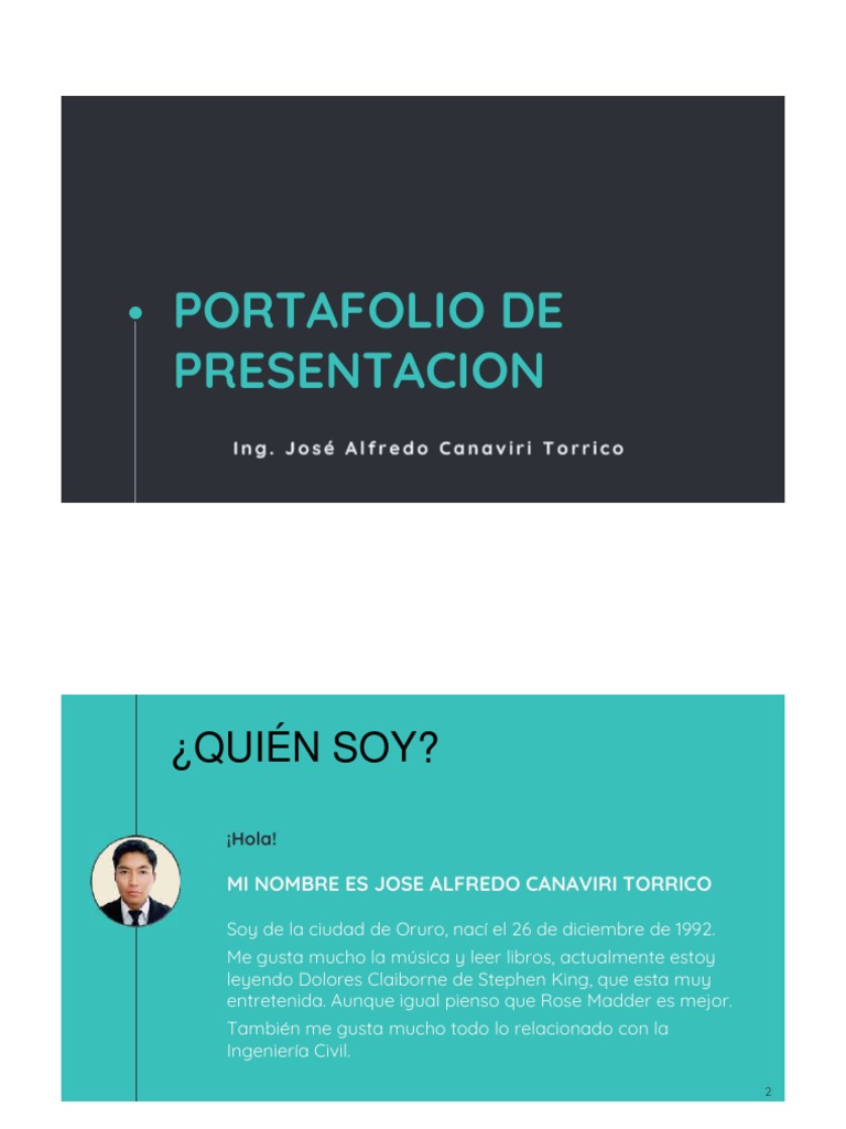 Portafolio de Presentacion | PDF | Ingeniería | Science