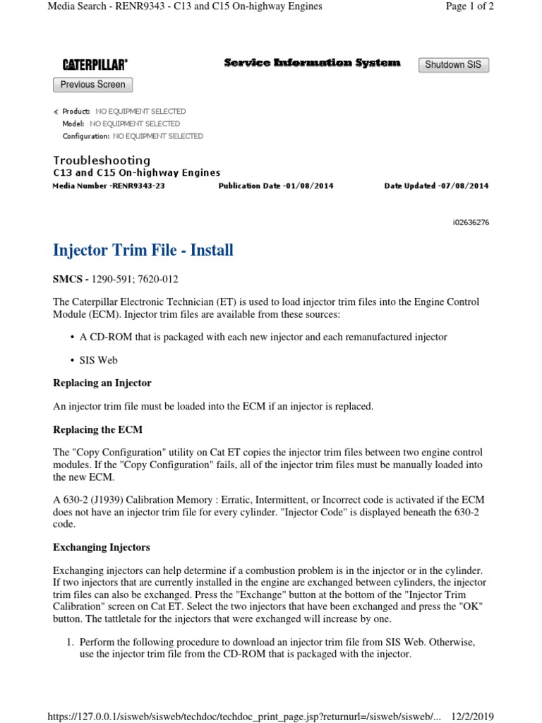 Injector Trim File Install | PDF | Fuel Injection | System Software