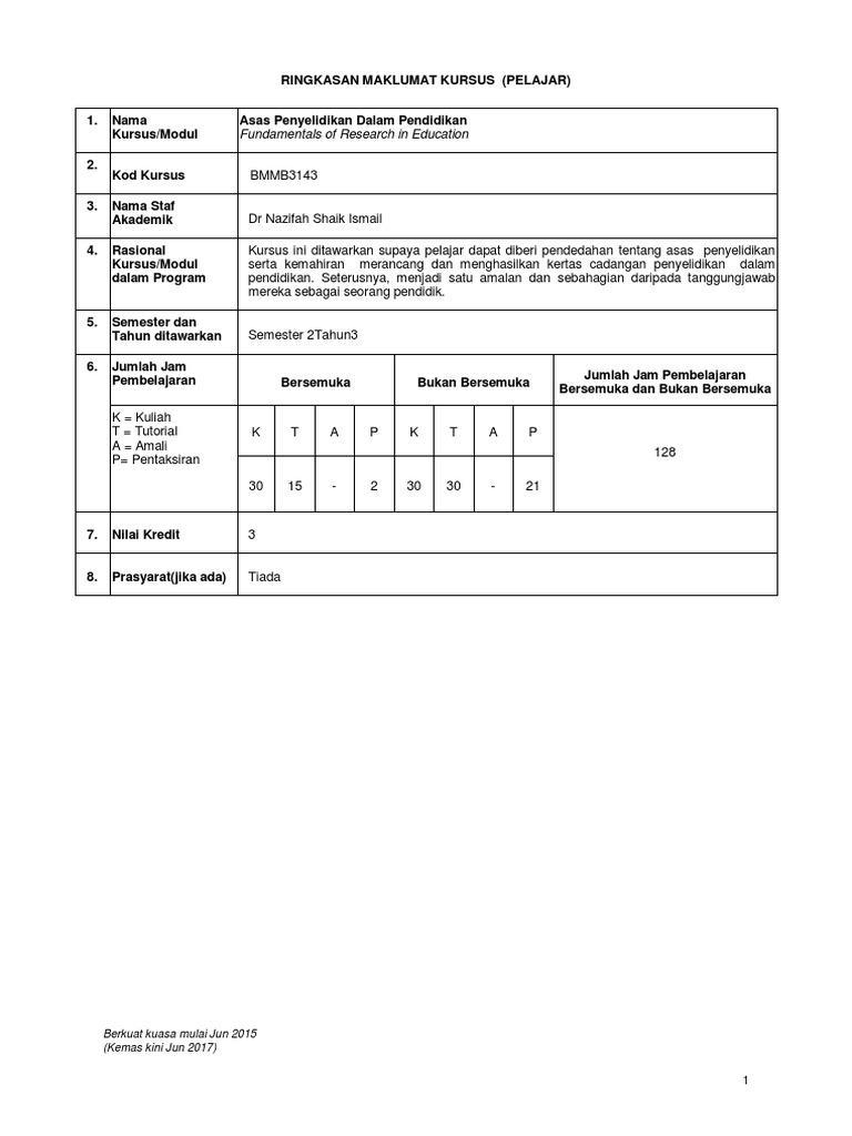 BMMB3143 Asas Penyelidikan Dalam Pendidikan RMK Pelajar | PDF