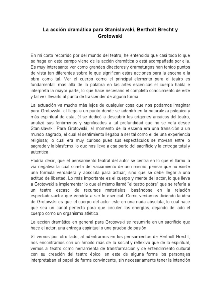 La Acción Dramática | PDF | Teatro | Entretenimiento (general)