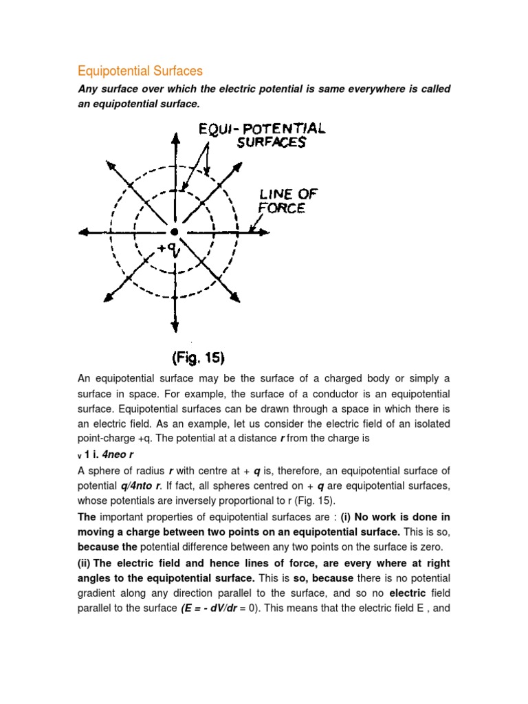 Equipotential Surfaces | PDF | Electric Field | Sphere