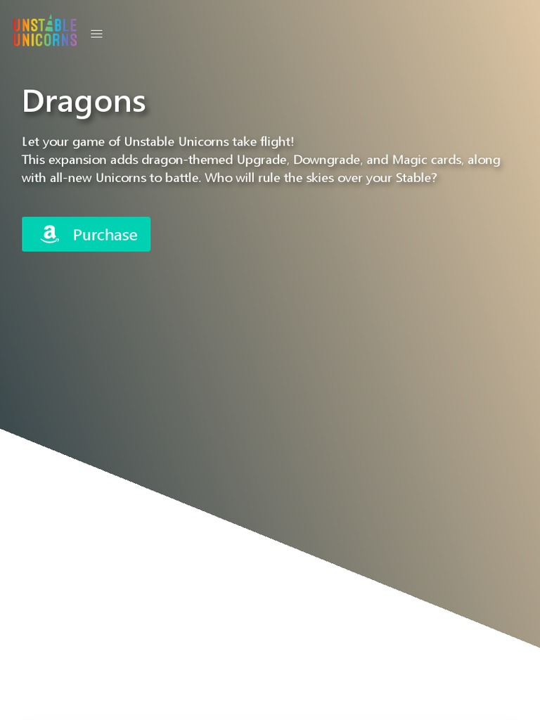 Dragons - Unstable Unicorns Cards Reference | PDF