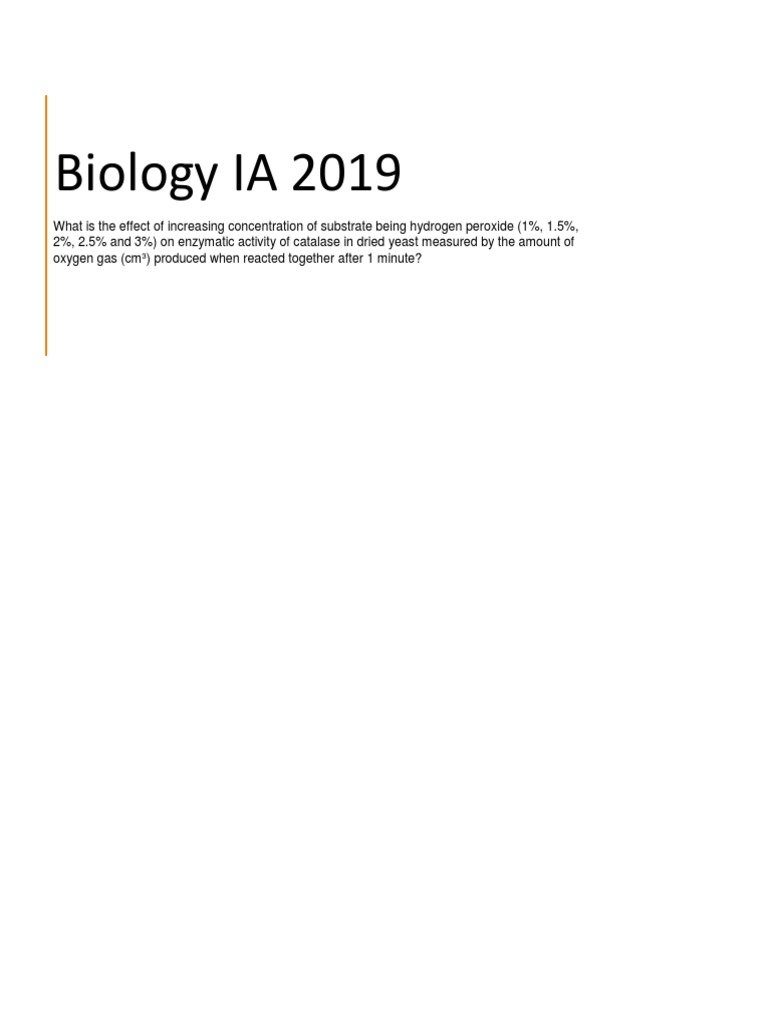 Biology IA1 | PDF