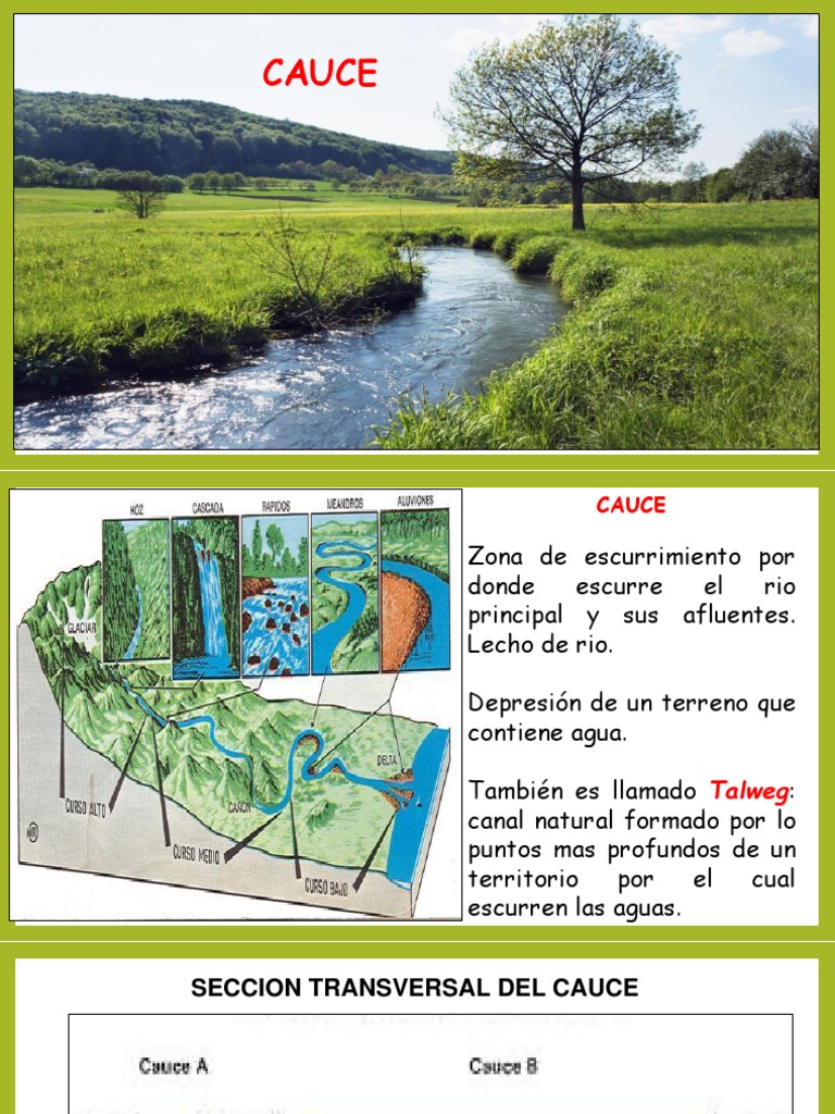 Definición y Características del Cauce | PDF