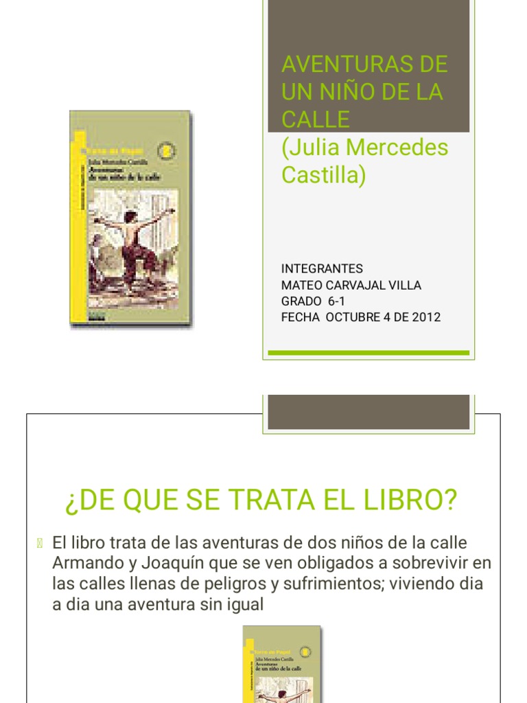 Aventuras de Un Niño de La Calle | PDF | Novelas