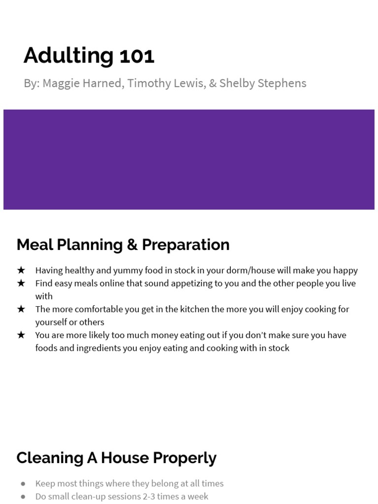 Adulting 101 | PDF