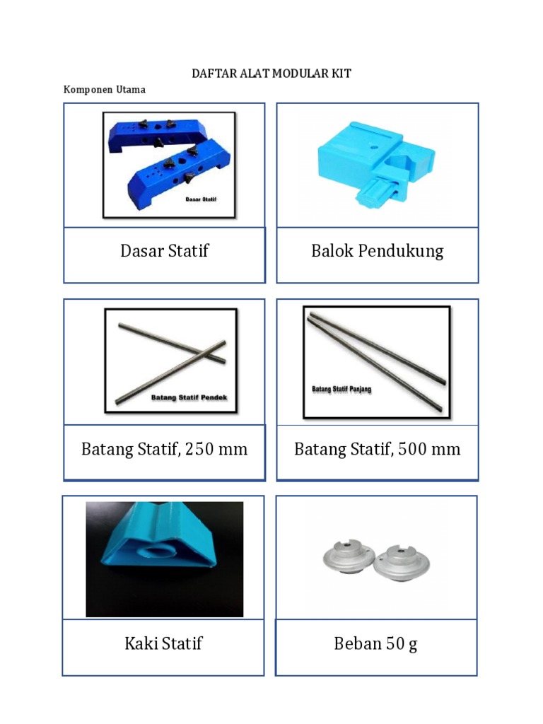 Daftar Alat Modular Kit | PDF